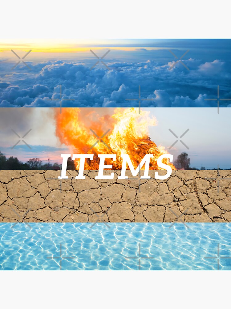 "The four elements" Sticker by Zuluagaw | Redbubble