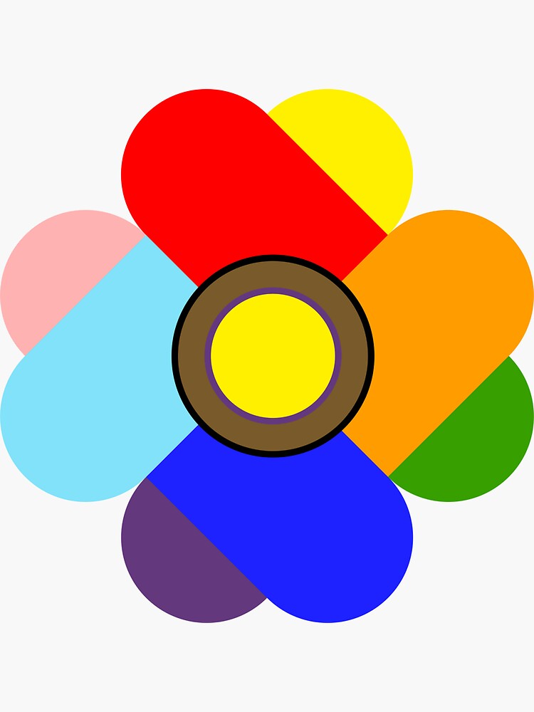 "Progress Flag Flower" Sticker by sramseyfilm | Redbubble