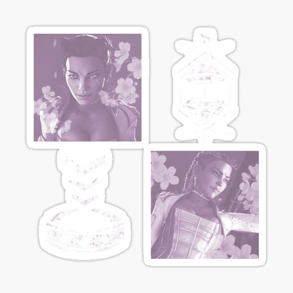 "Loba Cherry Blossoms" Sticker by PsychoWaifuArt | Redbubble