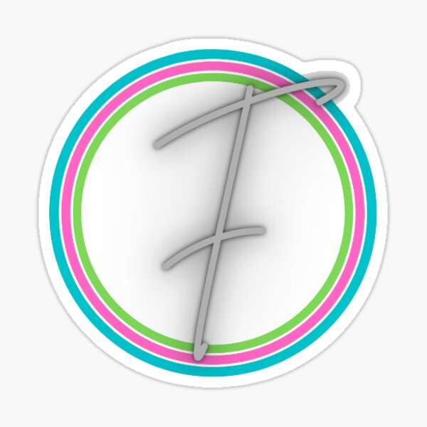 "neon sign letter F" Sticker for Sale by stickitbrooke | Redbubble