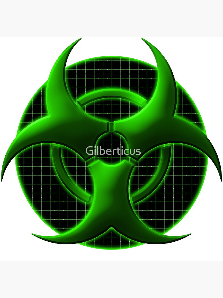 "Green Biohazard Symbol 2" Photographic Print by Gilberticus | Redbubble