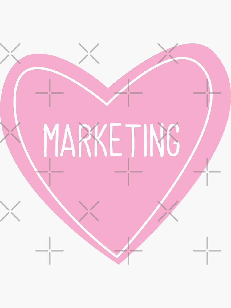 "Marketing Heart" Sticker for Sale by teesaurus | Redbubble