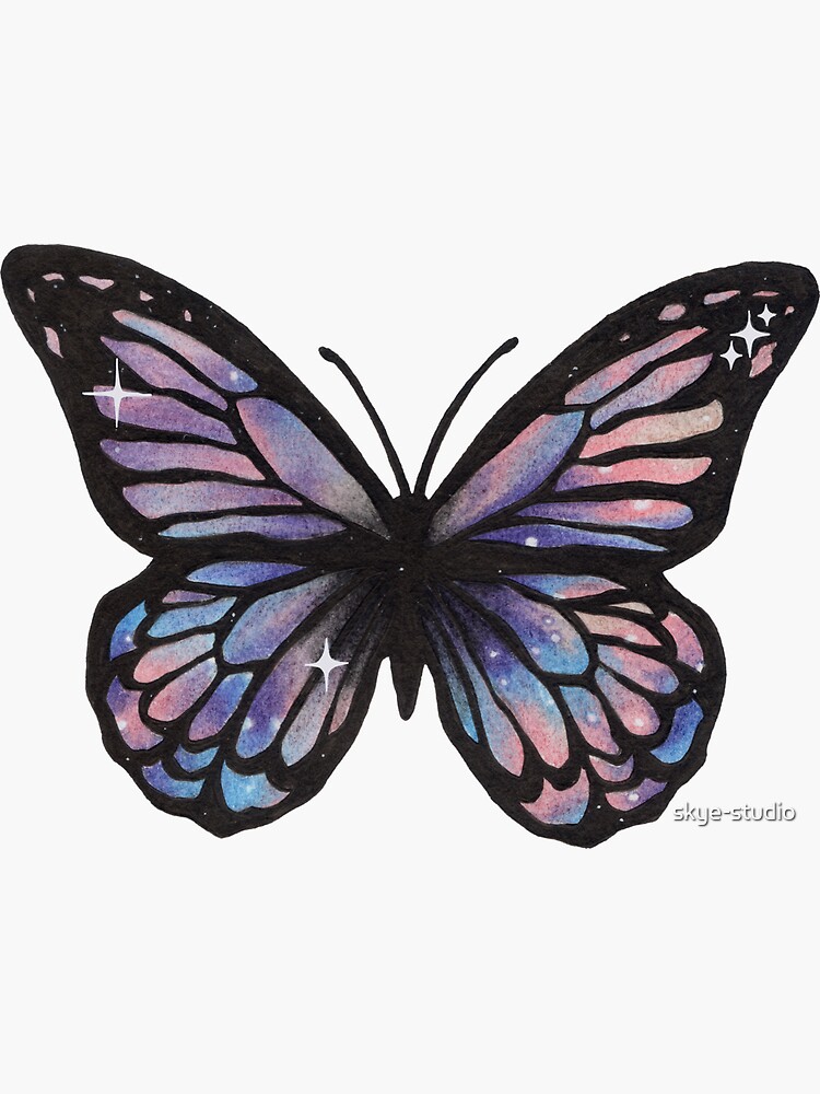"Cosmic Butterfly" Sticker by skye-studio | Redbubble