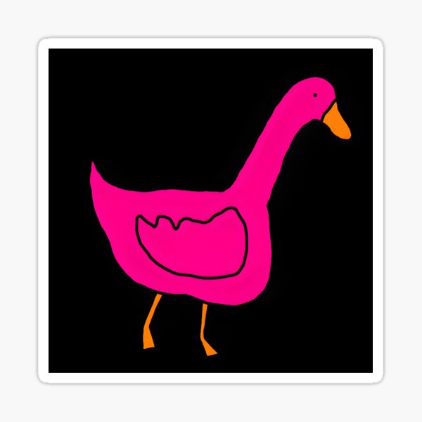 "Pink goose" Sticker for Sale by GooseWave | Redbubble
