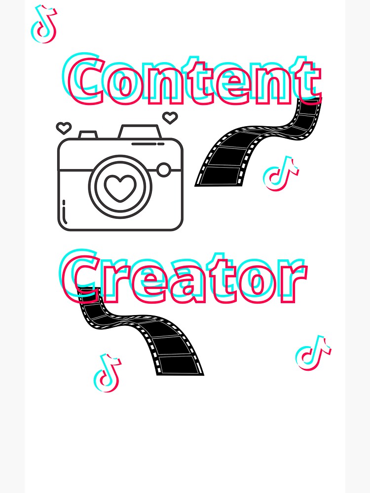 "Content Creator" Sticker for Sale by PourMiAmor | Redbubble