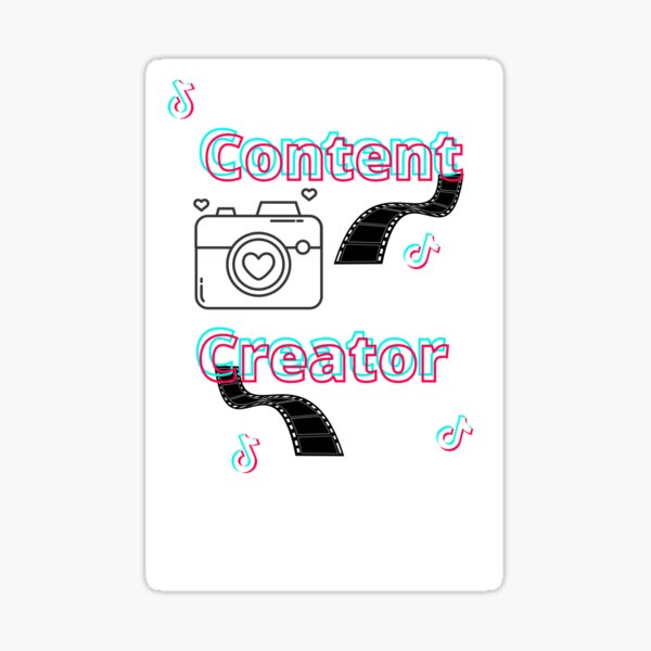 "Content Creator" Sticker for Sale by PourMiAmor | Redbubble