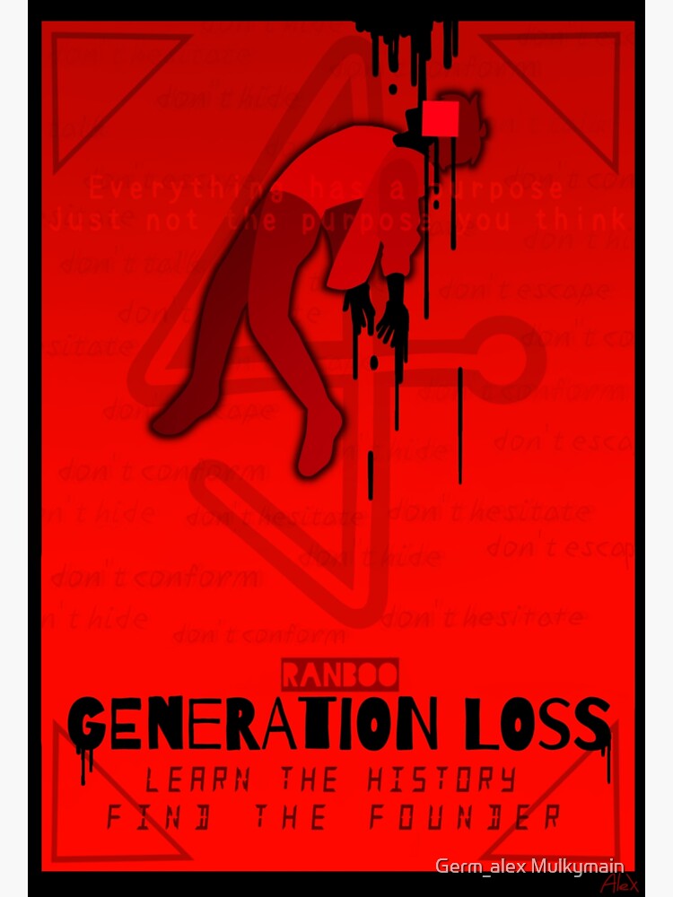 "Generation loss poster" Sticker by mulkymain | Redbubble