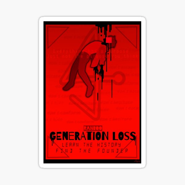 "Generation loss poster" Sticker by mulkymain | Redbubble