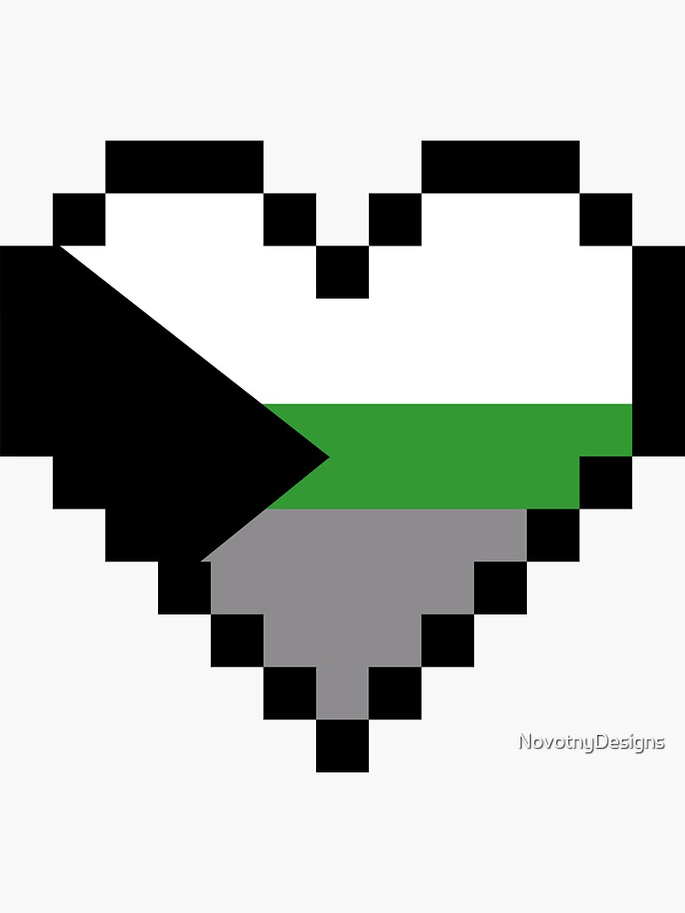 "Demiromantic Pride Heart #2" Sticker by NovotnyDesigns | Redbubble