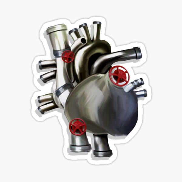 "Pipe Organ with Heart Valves" Sticker by AllOutClothing | Redbubble