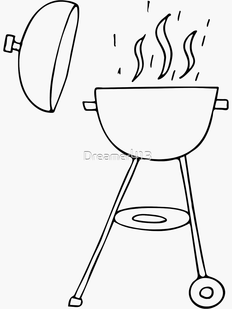 "Cute BBQ Grill Shirt" Sticker for Sale by Dreamer413 | Redbubble