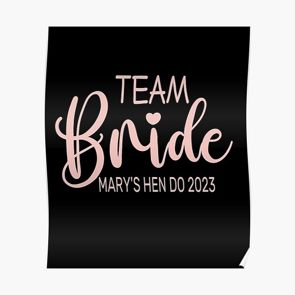 Personalised Rose Gold Print Hen Party T Shirts Team Bride Hen Do T