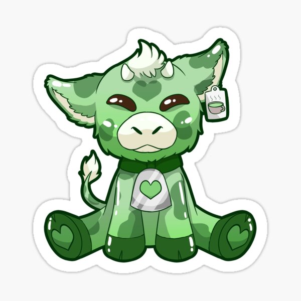 "Matcha Cow" Sticker by aviandalek | Redbubble