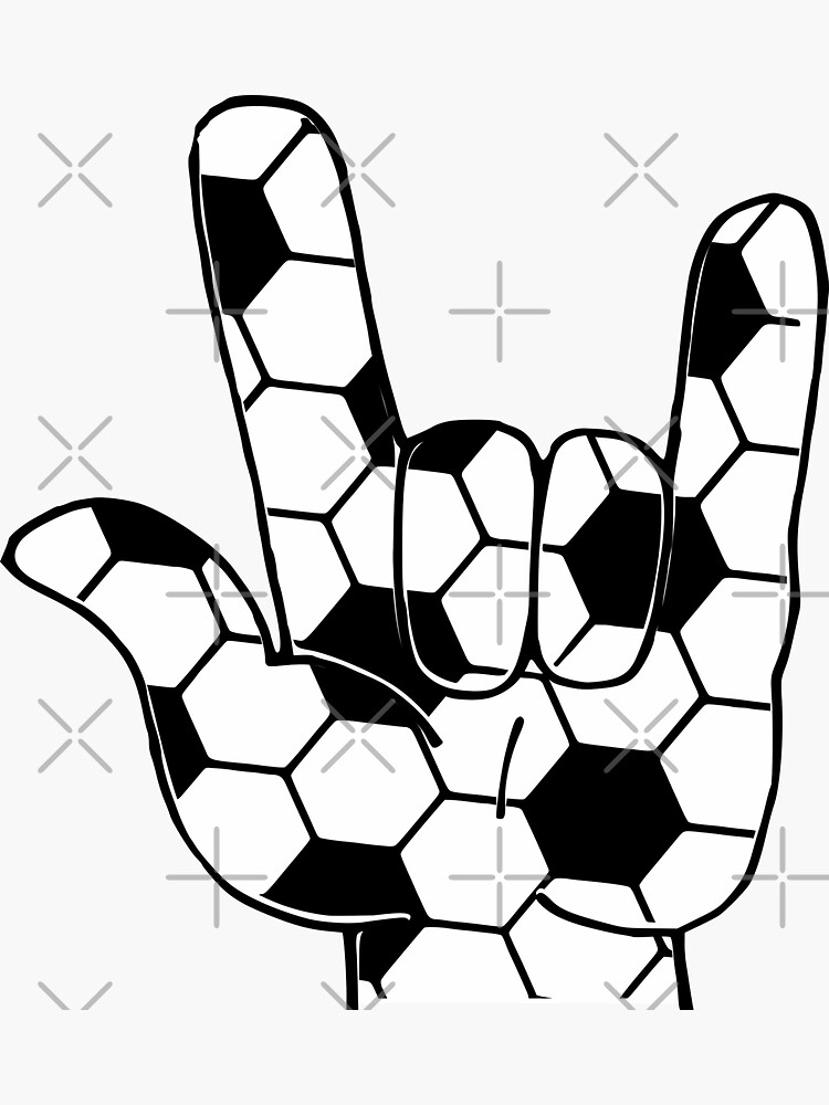 "Soccer Love Sign Language" Sticker for Sale by WillcoPress | Redbubble