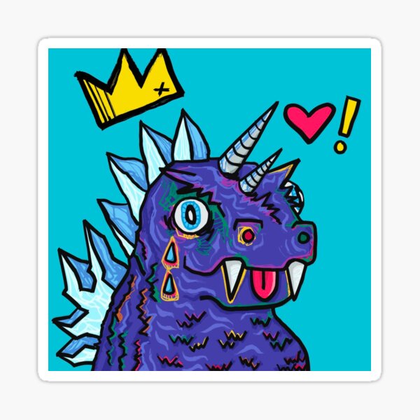 "Derpy King Dragon" Sticker by Astro-nomical | Redbubble