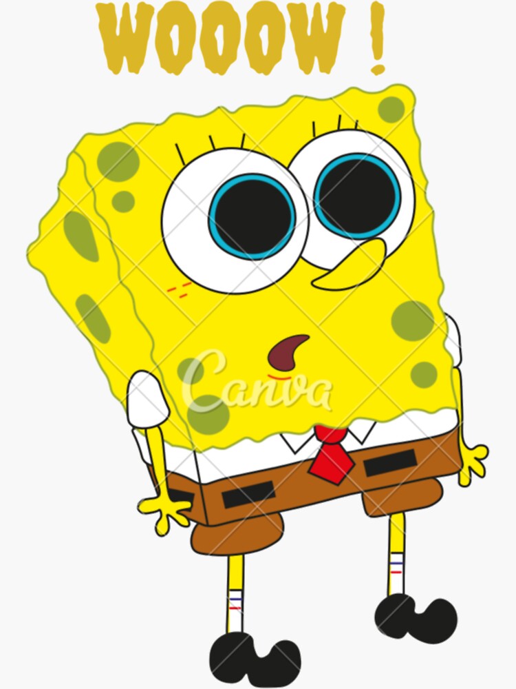 "SpongeBob squarepants WOW 2022" Sticker for Sale by HANNAshop1980 ...