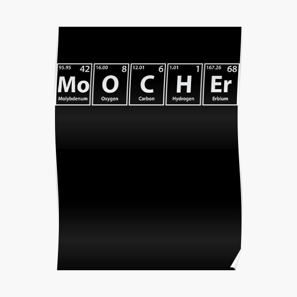 Poster « Moocher (Mo-OCH-Er) Orthographe des éléments périodiques ...
