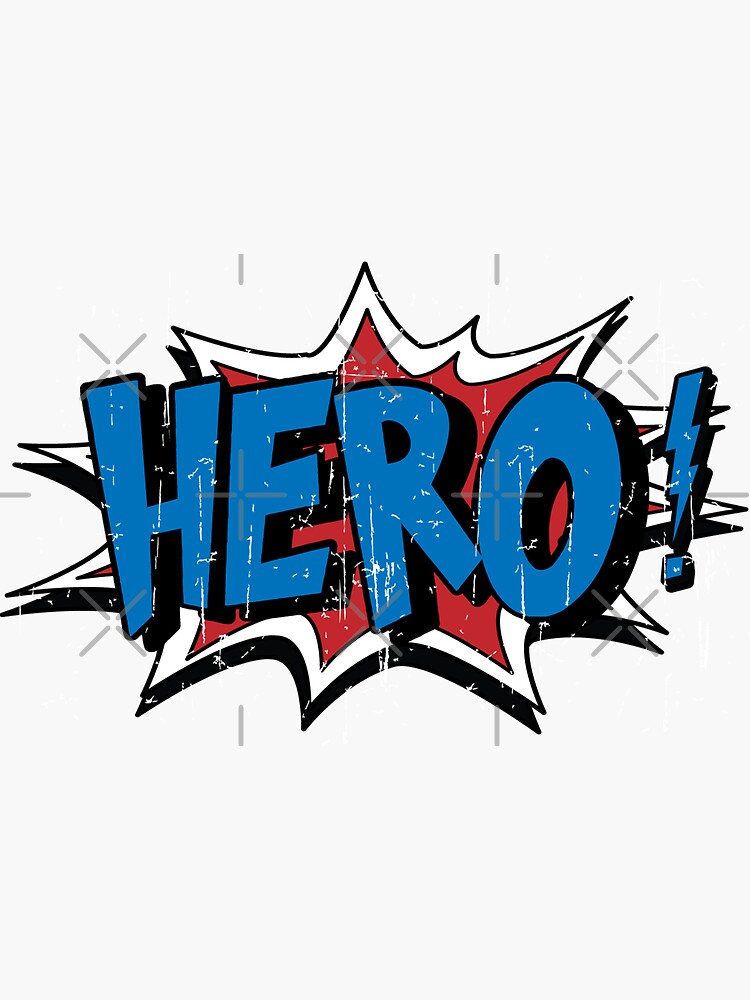 " cute hero sign !" Sticker for Sale by EarthJoy345 | Redbubble