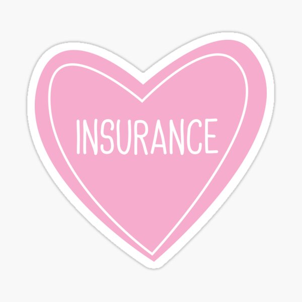 "Insurance Heart" Sticker by teesaurus | Redbubble