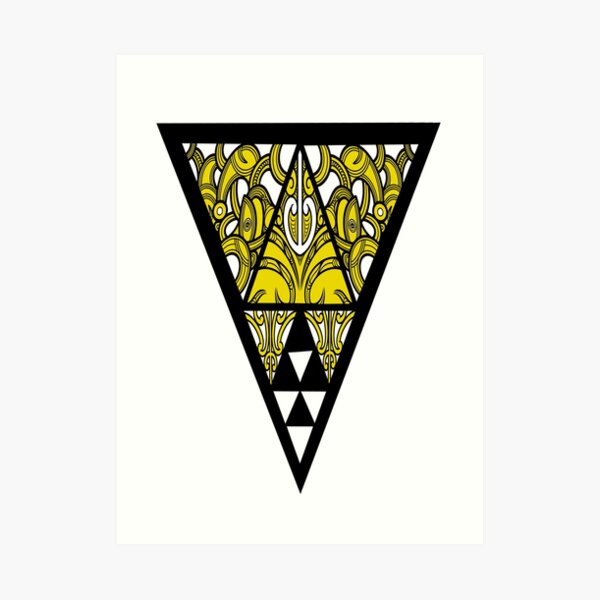 "TNT - Whanau/family - YELLOW single triangle" Art Print for Sale by ...