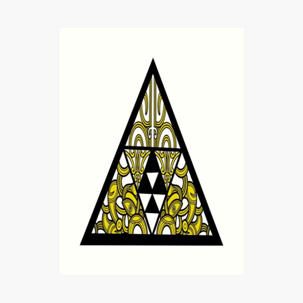 "TNT - Whanau/family - YELLOW single triangle" Art Print for Sale by ...
