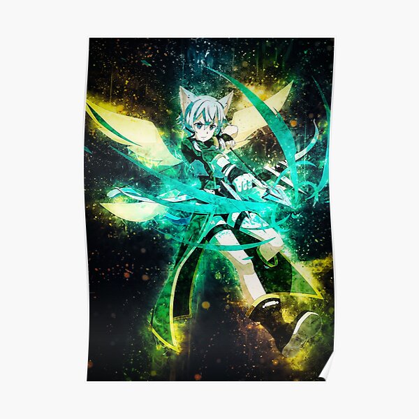 "Sinon Sword Art Online Fanart" Poster for Sale by Spacefoxart | Redbubble