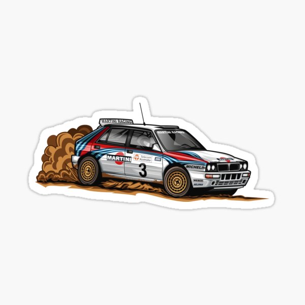 "Lancia Delta Integrale" Sticker by rally-gear | Redbubble
