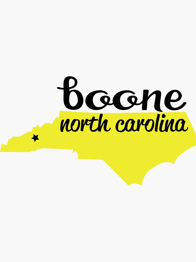 "Boone, NC" Sticker by forrealforreal | Redbubble