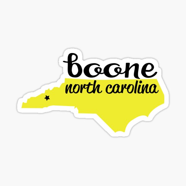 "Boone, NC" Sticker by forrealforreal | Redbubble
