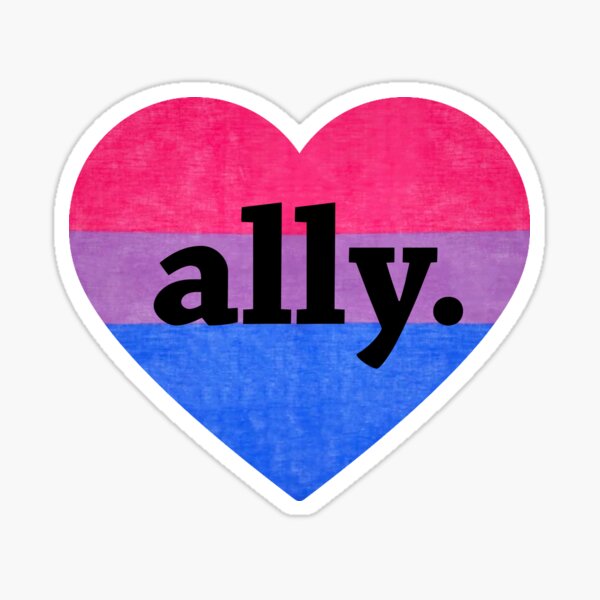 "Pride Stickers Rainbow Heart Ally LGBT Bi Support Laptop" Sticker for ...