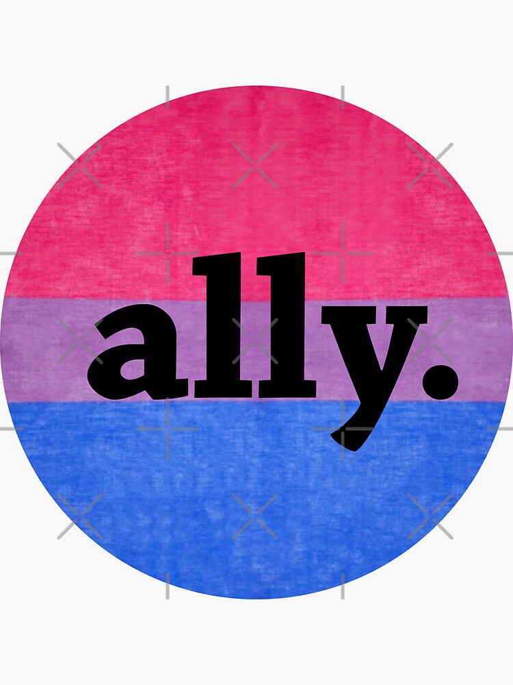 "Pride Laptop Sticker Rainbow Ally LGBT Bi Support" Sticker for Sale by ...
