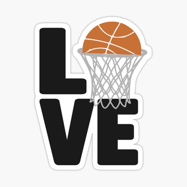 "Love Basketball" Sticker by WillcoPress | Redbubble