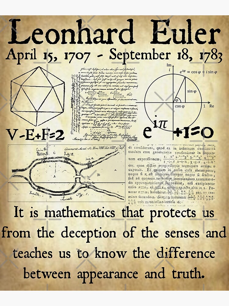 Leonhard Euler Mathematics and Truth Quote Each Problem Solved Vintage ...