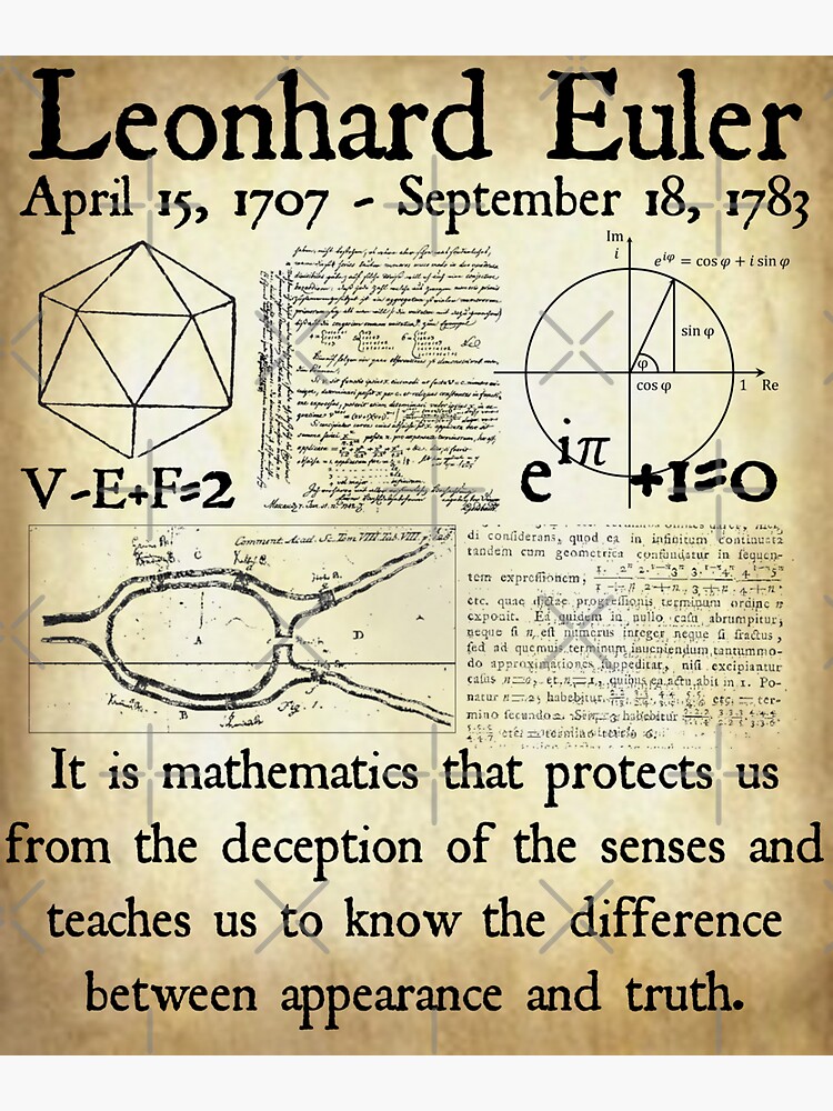 Sticker « Leonhard Euler Mathématiques et vérité cite chaque problème ...