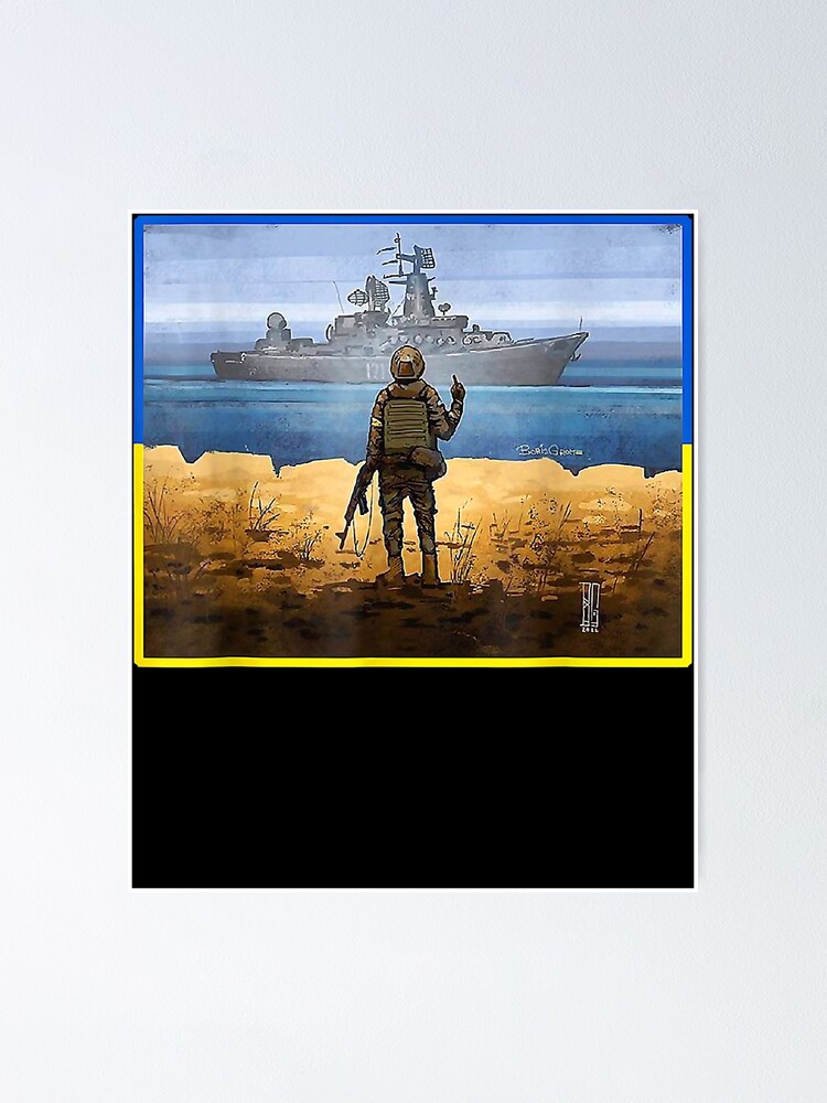 "Ukraine Postage Stamp Tee Say Goodbye Russian Moskva Cruiser T-Shirt ...