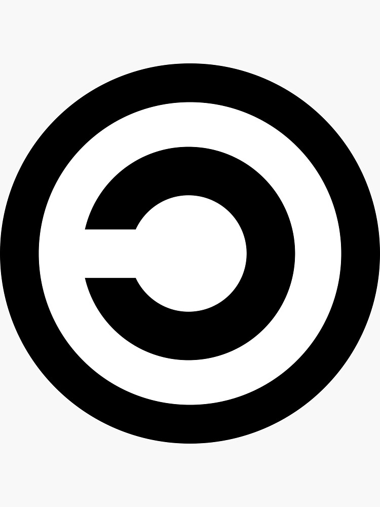 "Copyleft" Sticker for Sale by Geek Chic | Redbubble