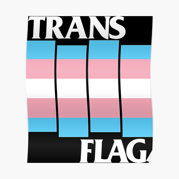 "TRANS FLAG" Poster for Sale by doomsdaypaul | Redbubble