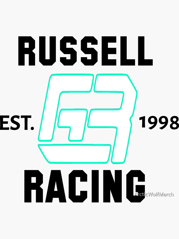 "George Russell Racing" Sticker for Sale by ArcticWolfMerch | Redbubble