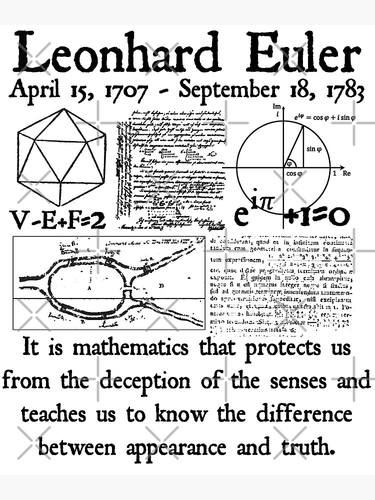 Leonhard Euler Mathematics And Truth Quote Each Problem Solved Vintage ...