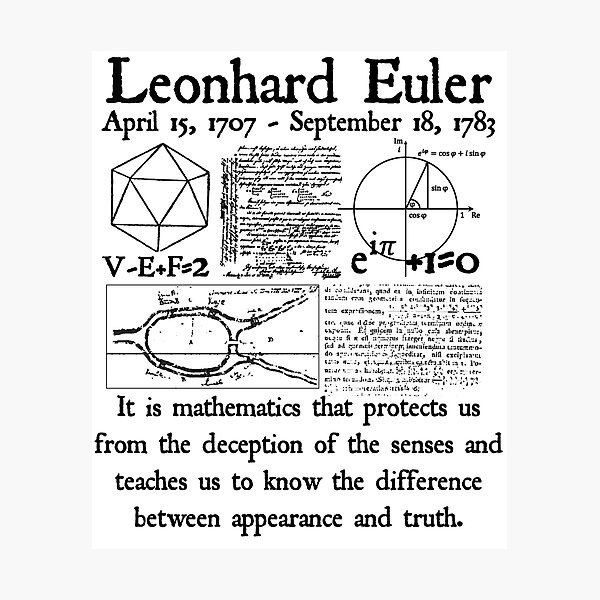 Impression photo « Leonhard Euler Mathématiques et vérité cite chaque ...