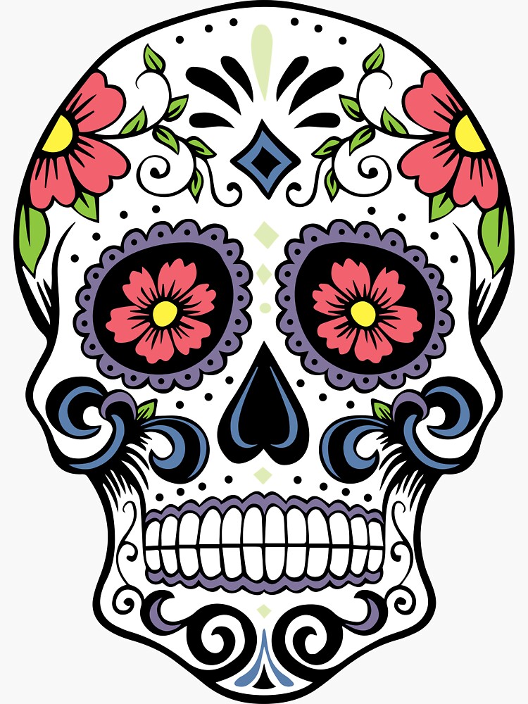 "Calavera" Sticker for Sale by Geek Chic | Redbubble