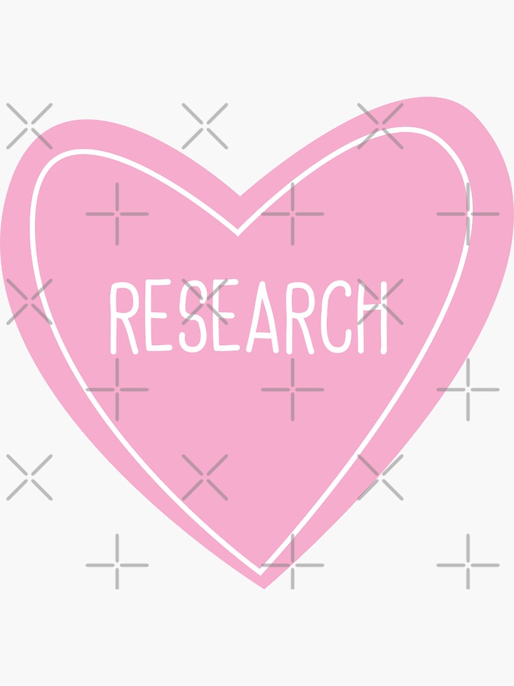 "Research Heart" Sticker for Sale by teesaurus | Redbubble