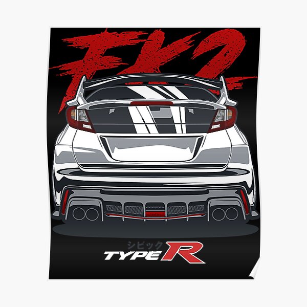 "Civic Type R FK2 " Poster for Sale by cofoneoqoardb | Redbubble