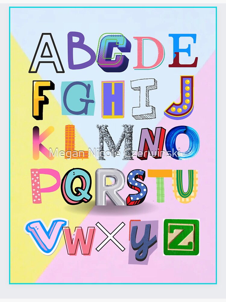 "Alphabet Poster Colorful for Preschool Nursery or Classroom decor ...