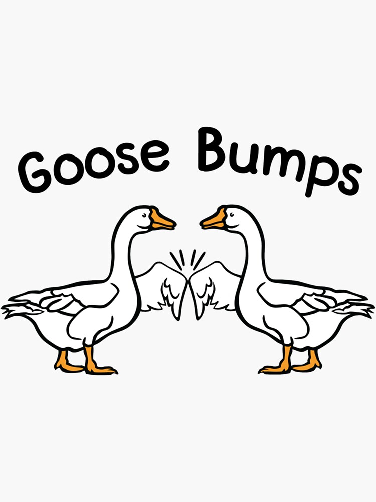 "Goose Bumps - Geese fist bumps Essential T-Shirt" Sticker by ...