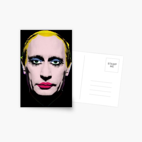 "Banned in Russia Putin in Drag" Postcard for Sale by Thelittlelord ...