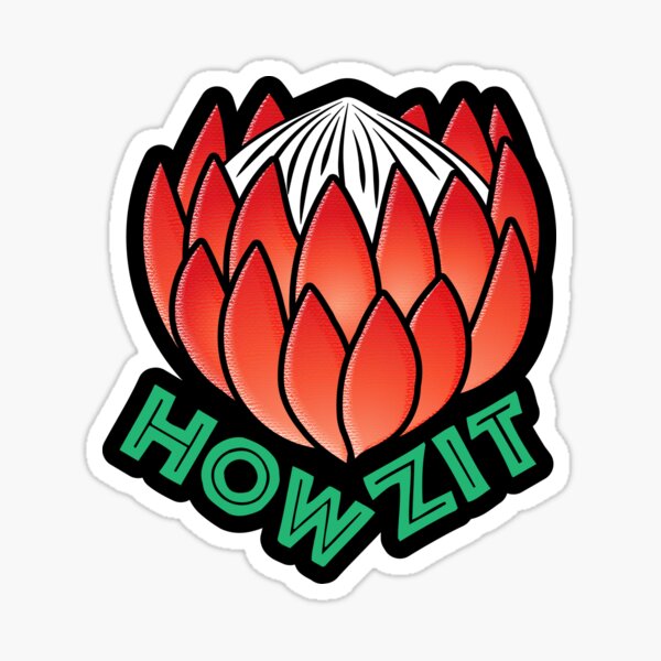 "Protea Flower South Africa | Classic Symbol | Howzit Hello" Sticker by ...