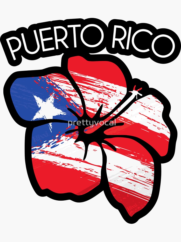 "Puerto Rican Amapola Boricua Flag" Sticker by prettyvocal | Redbubble