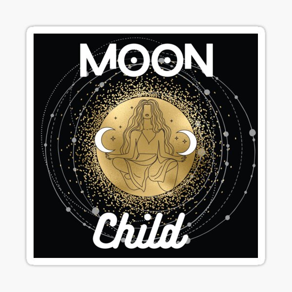 "Moon Child " Sticker for Sale by moonaurapnw | Redbubble