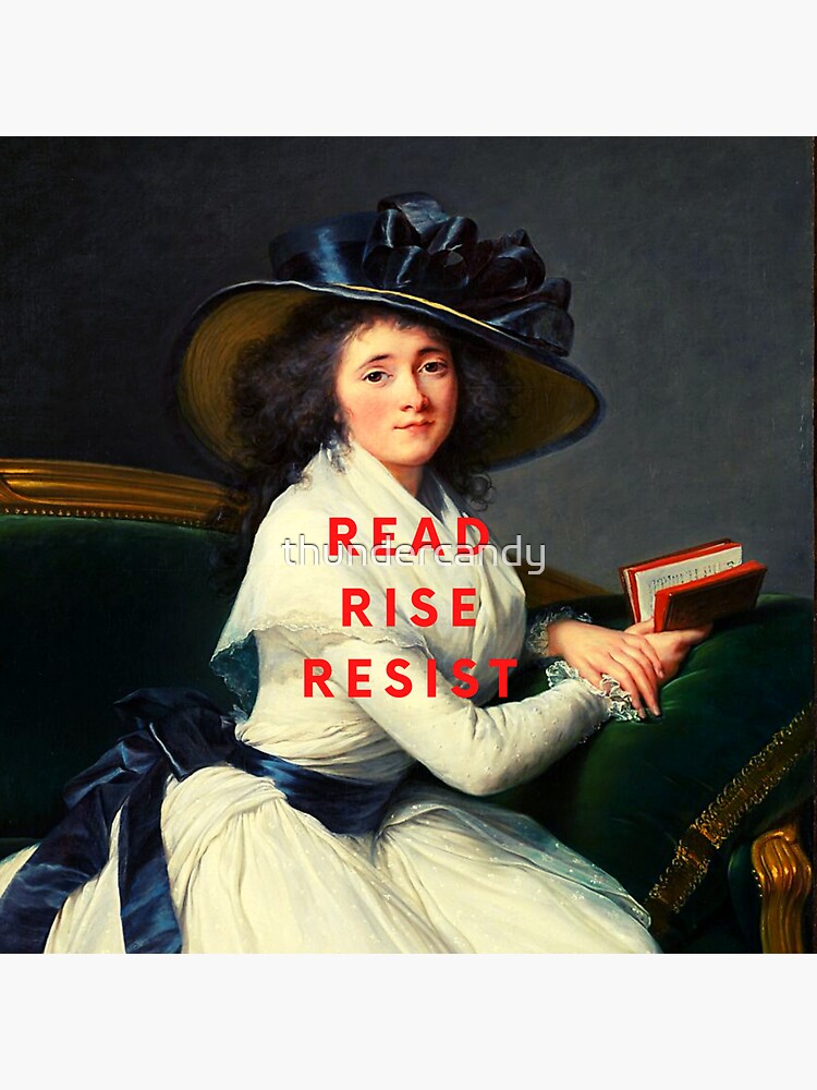 "Read Rise Resist" Sticker for Sale by thundercandy | Redbubble